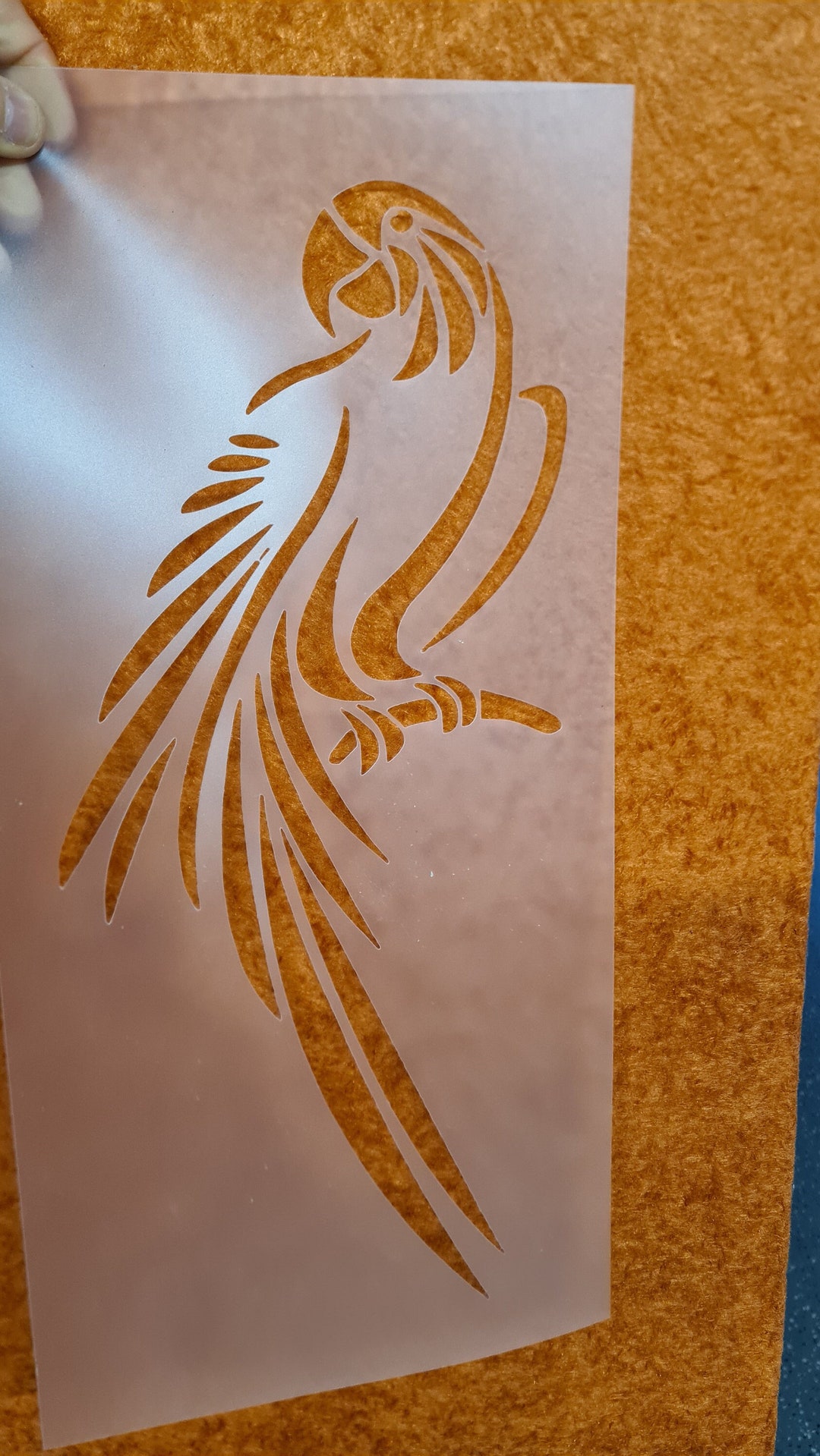 Large Parrot Stencil for Walls Painting, Big Bird Spray Paint Stencils ...