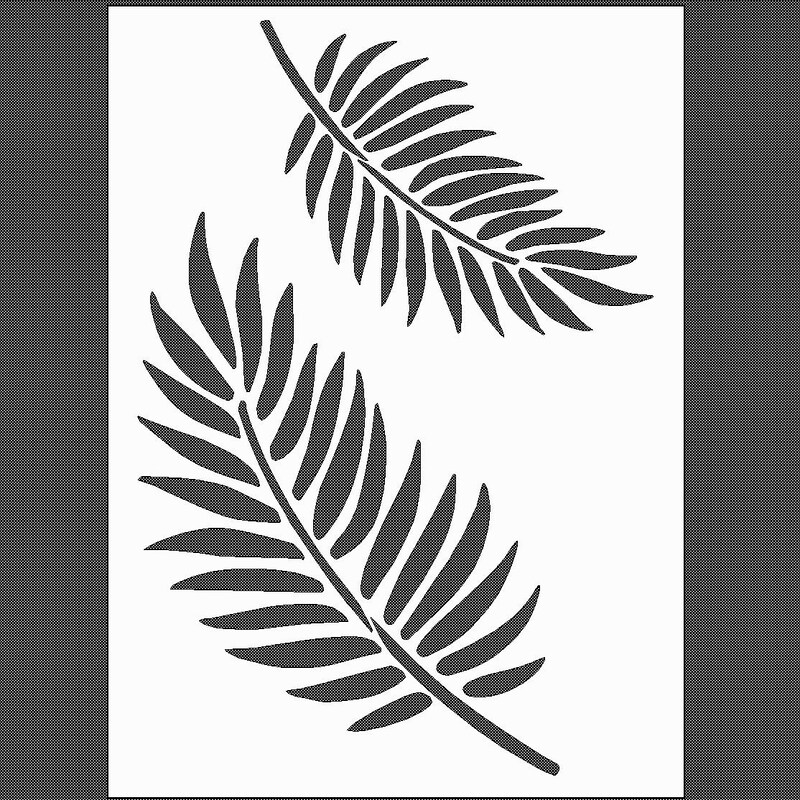 Palm Leaf Stencil - Etsy