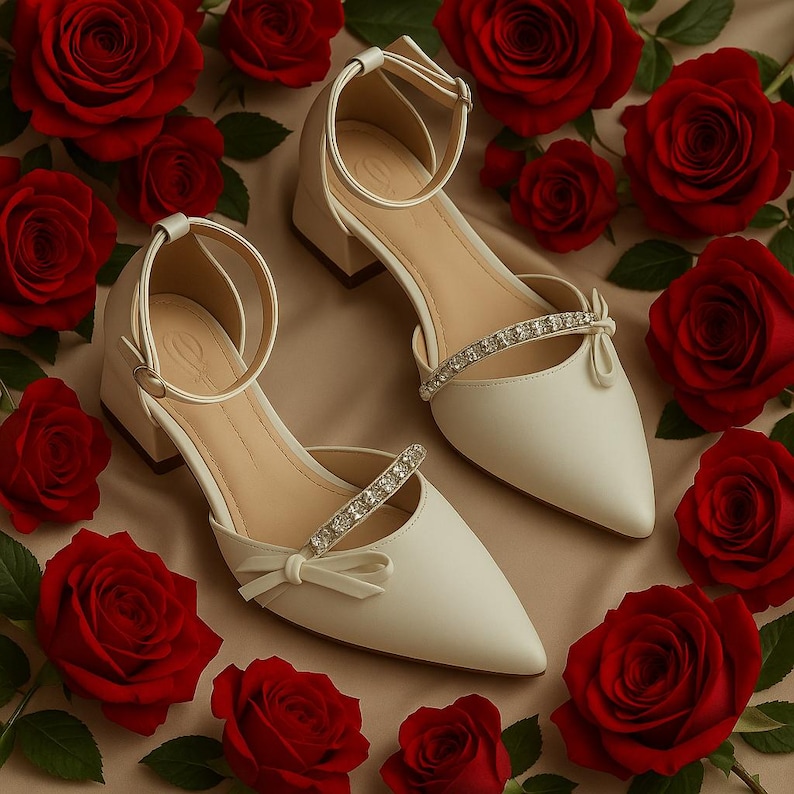 Flats for Bride, White Wedding Flats, Wedding Flat Shoes,bridal Flats ...