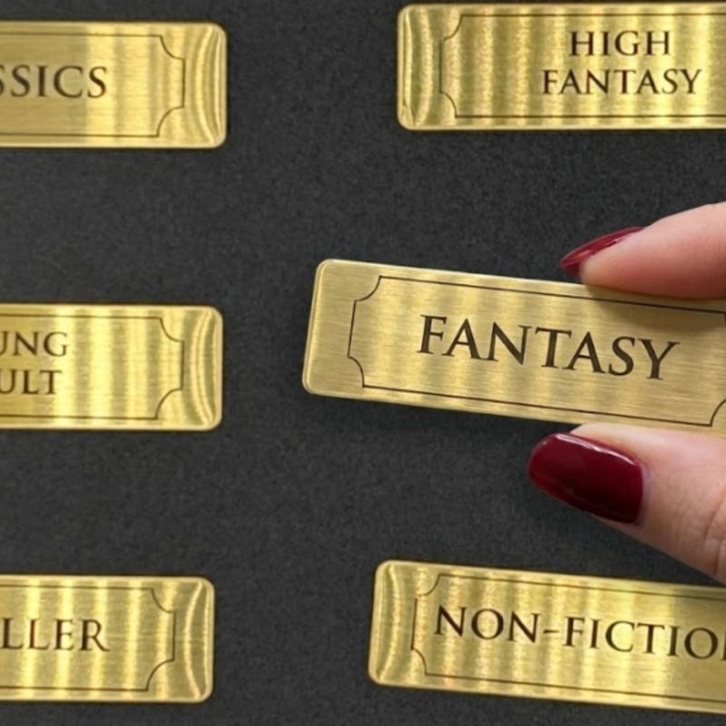 Shelf Label for Library - Etsy UK