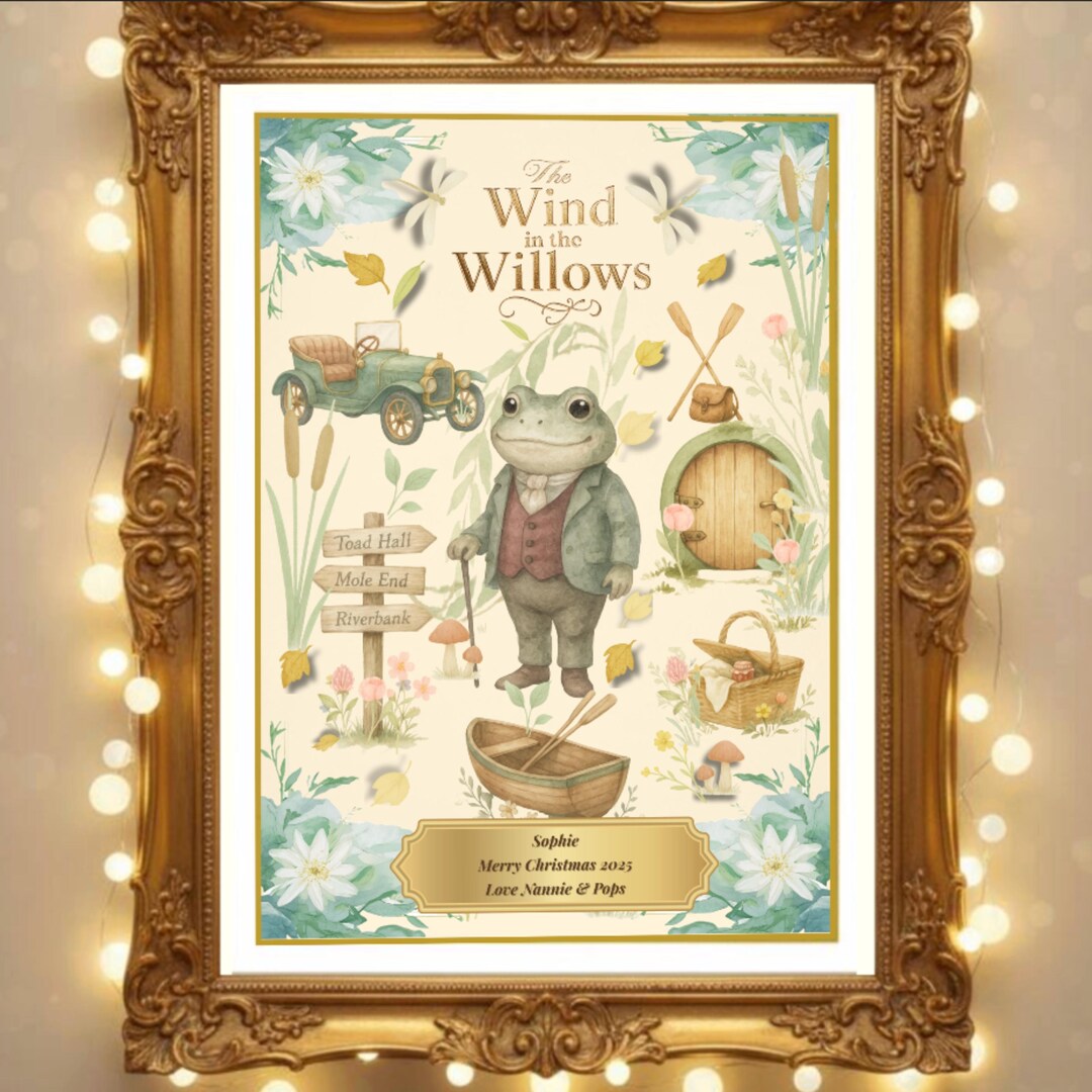 Personalized Wind in the Willows Print – Vintage Nursery Art - Etsy