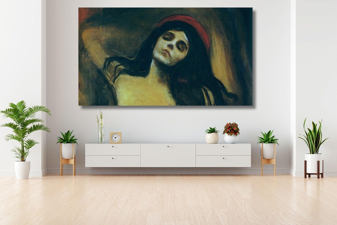 CANVAS WALL DESIGN Edvard Munch Woman Asleep Canvas Print Edvard Munch ...
