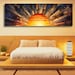 Panoramic Sunrise Wood Wall Art Above Bed Decor Canvas Wooden Long ...