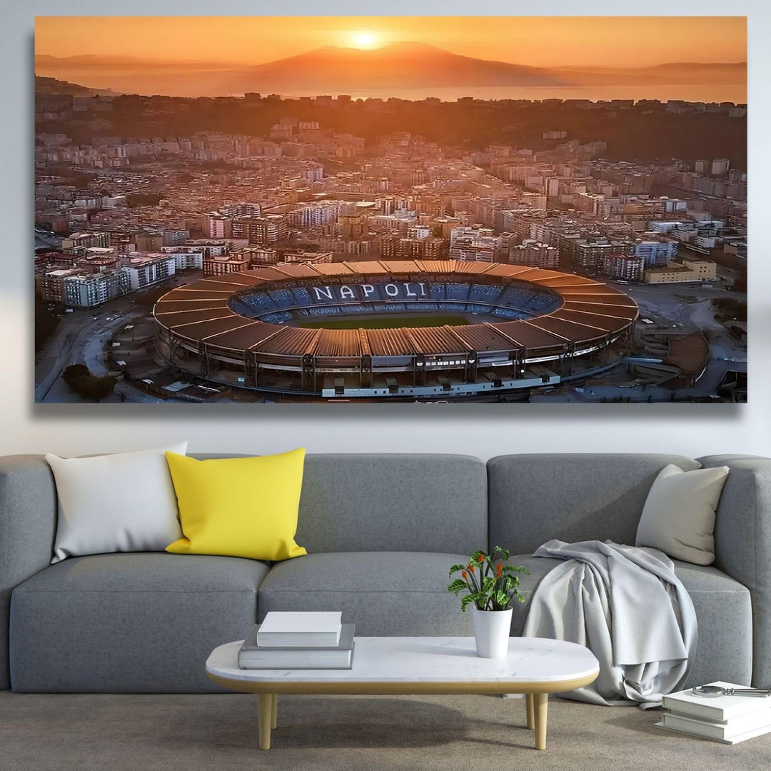 CANVAS WALL DESIGN Stadio Diego Armando Maradona, Napoli Stadium Poster ...