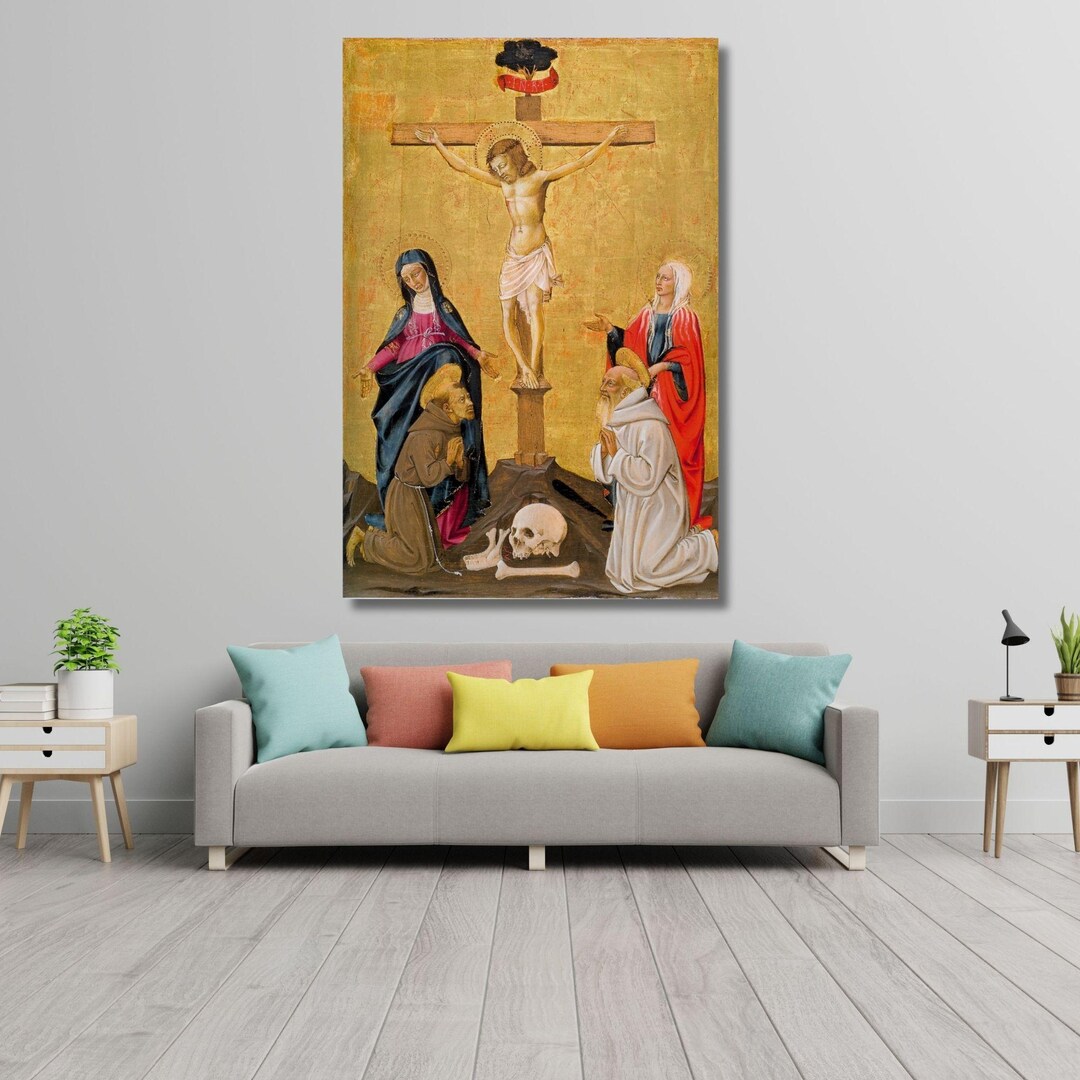 Apollonio Di Giovanni Cristo Crocifisso Fra La Verginee I Santi Maria ...