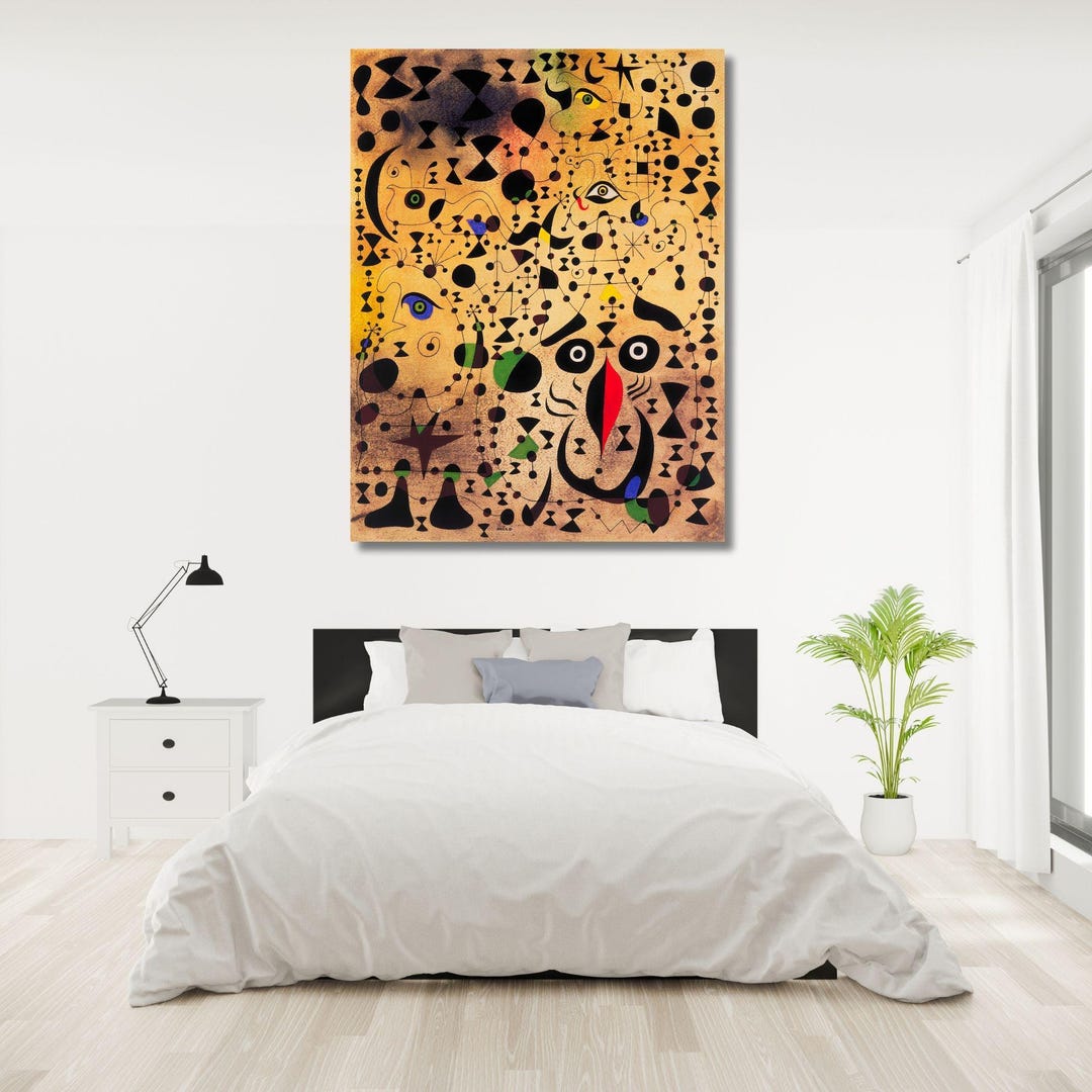 Joan Miro Exhibition Poster Dancer Canvas Wall Print Joan Miro Poster ...