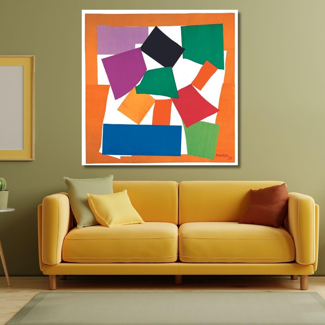 Henri Matisse the Cut Outs Art Print, Colorful Shapes Canvas Mother's ...