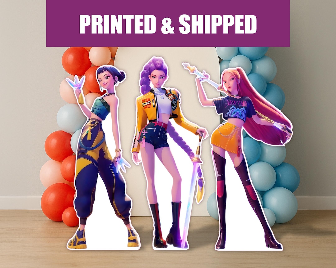 KPOP Demon Hunter Cutout Standee Lifesize Birthday Party Photo Prop ...