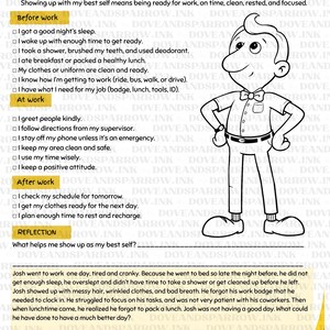 Work Habits – "my Best Self" - Printable Worksheet - Etsy