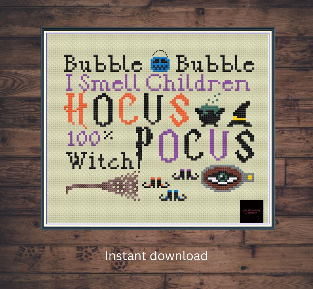 Hocus Pocus Cross Stitch Pattern: Color Chart (digital Download) - Etsy