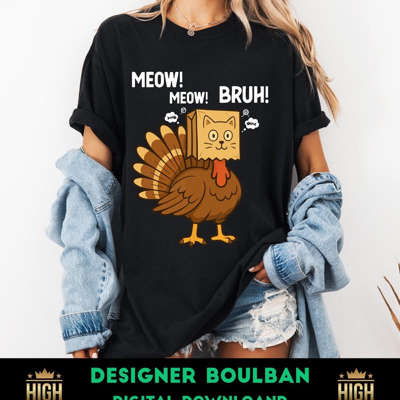 Thanksgiving Cat Meme Shirt - Etsy