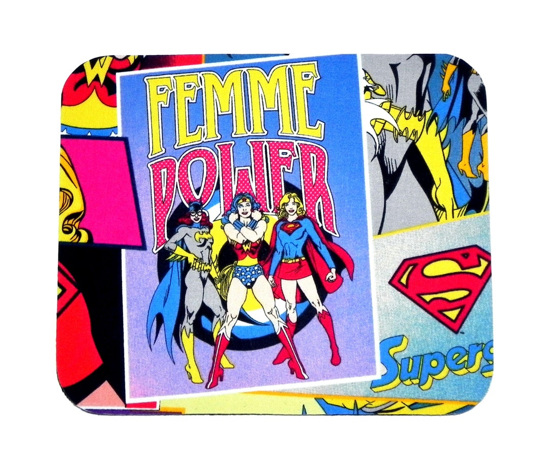 Wonder Woman Fabric Mouse Pad: Batgirl, Supergirl, Comic Book Gift - Etsy