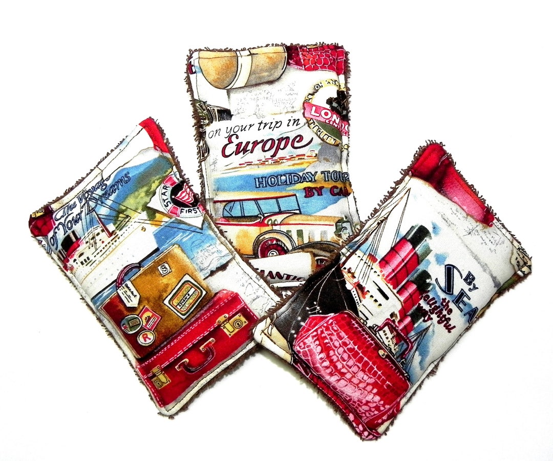 Reusable Washable Eco Friendly Sponges Trip to Europe Set of 3 Kitchen ...
