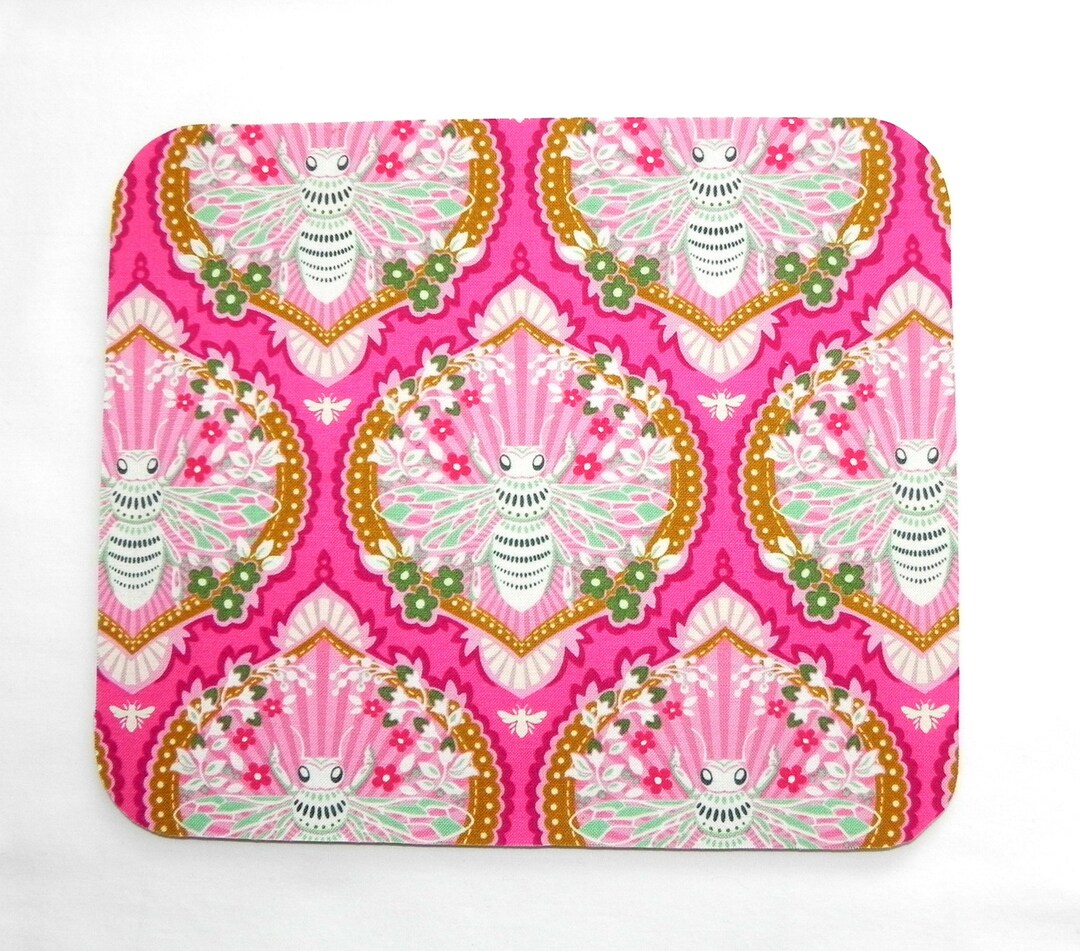 Mouse Pad Bees Local Honey Figo Fabric Mousepad Office Desk Bee Decor ...