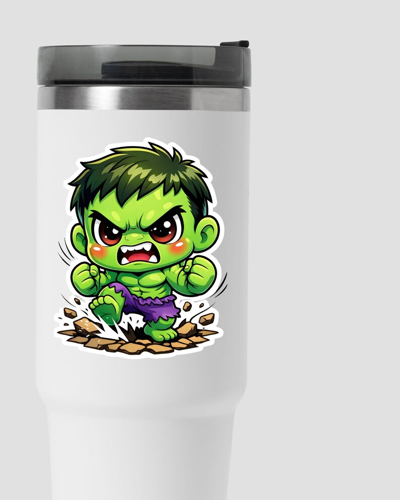 Hulk Sticker Adorable Chibi Hulk Sticker Tiny Angry Baby Hulk Kawaii ...