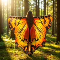 Monarch Butterfly Chiffon Wings, Fairy Costume, Festival Cape - Etsy