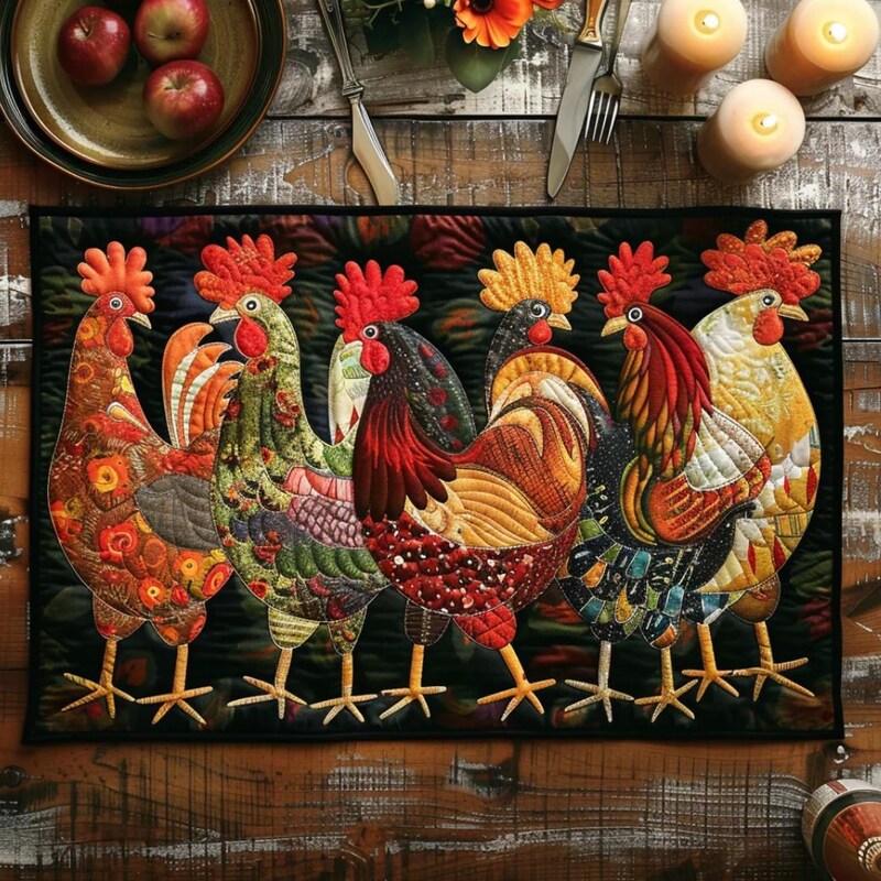 Rooster Table Runner - Etsy