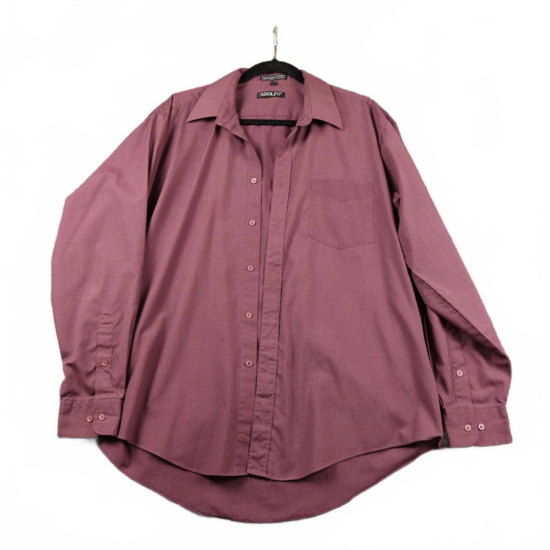 Adolfo - Single Needle Tailoring Men's 34/35 Button Shirt - Etsy