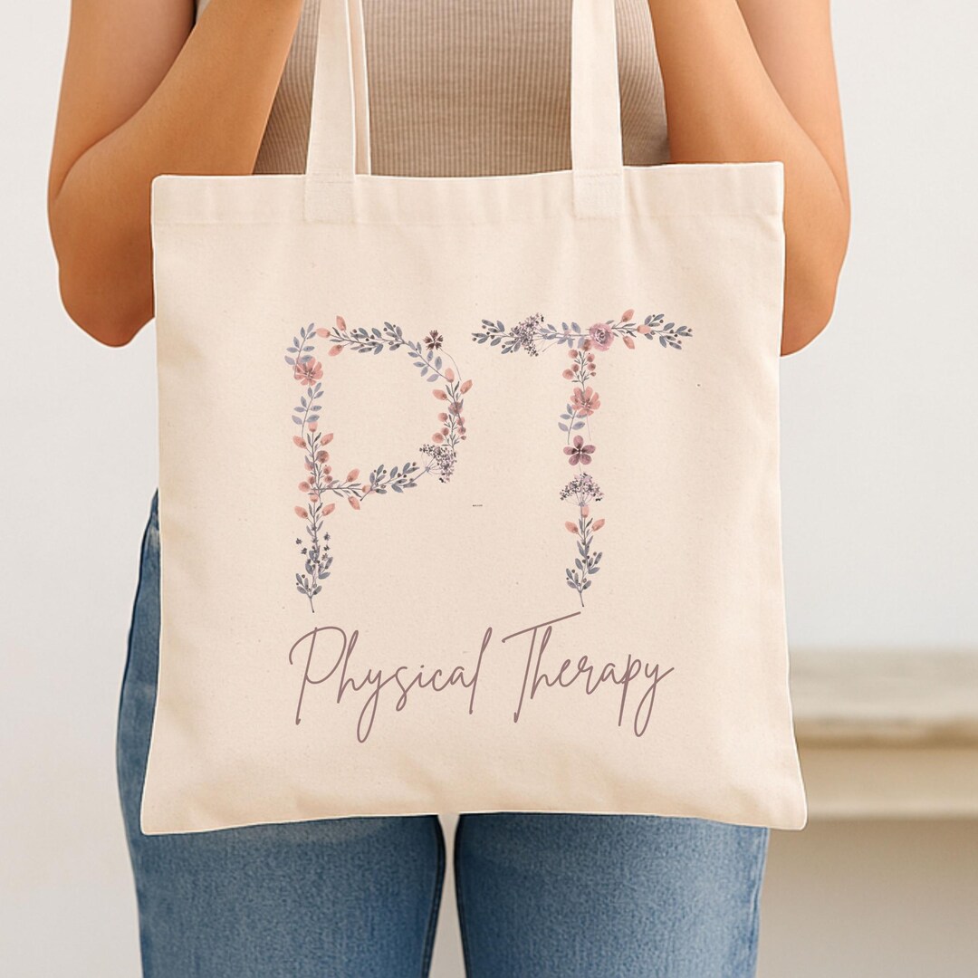 Physical Therapy Tote | Floral PT Tote Bag | Canvas Bag | PT Student ...