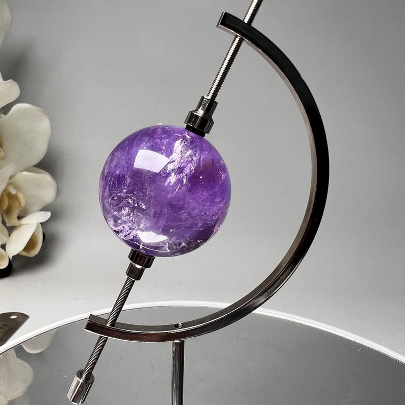 Silver Adjustable Globe Astrology Sphere Stand – Elegant Display for ...