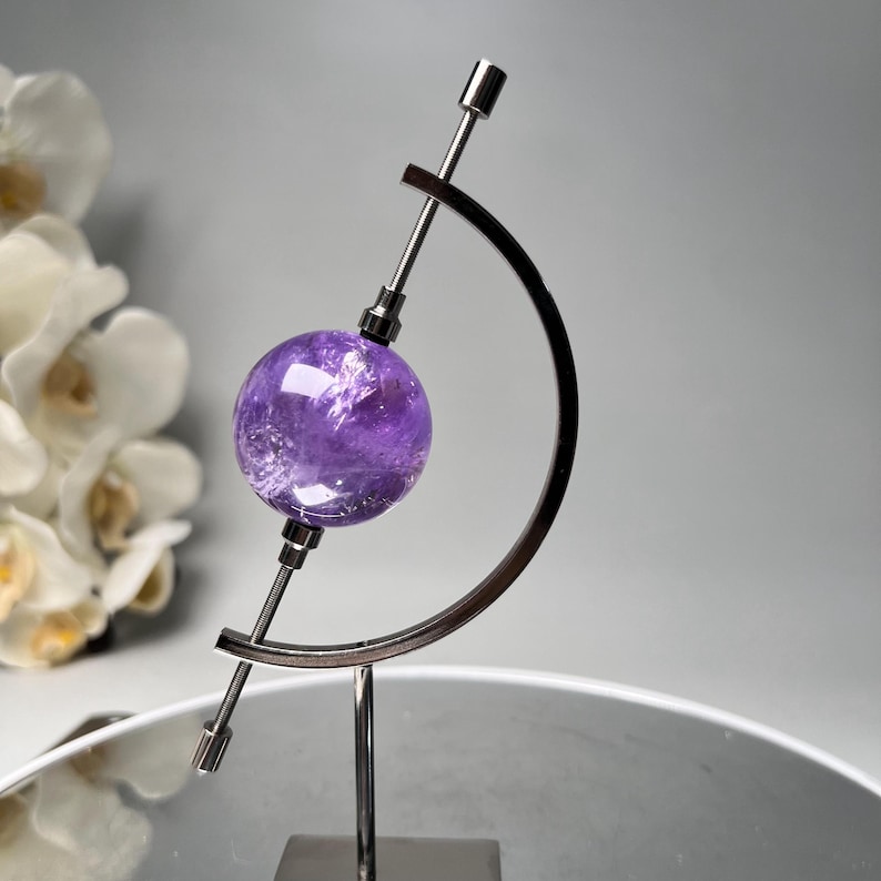 Silver Adjustable Globe Astrology Sphere Stand – Elegant Display for ...