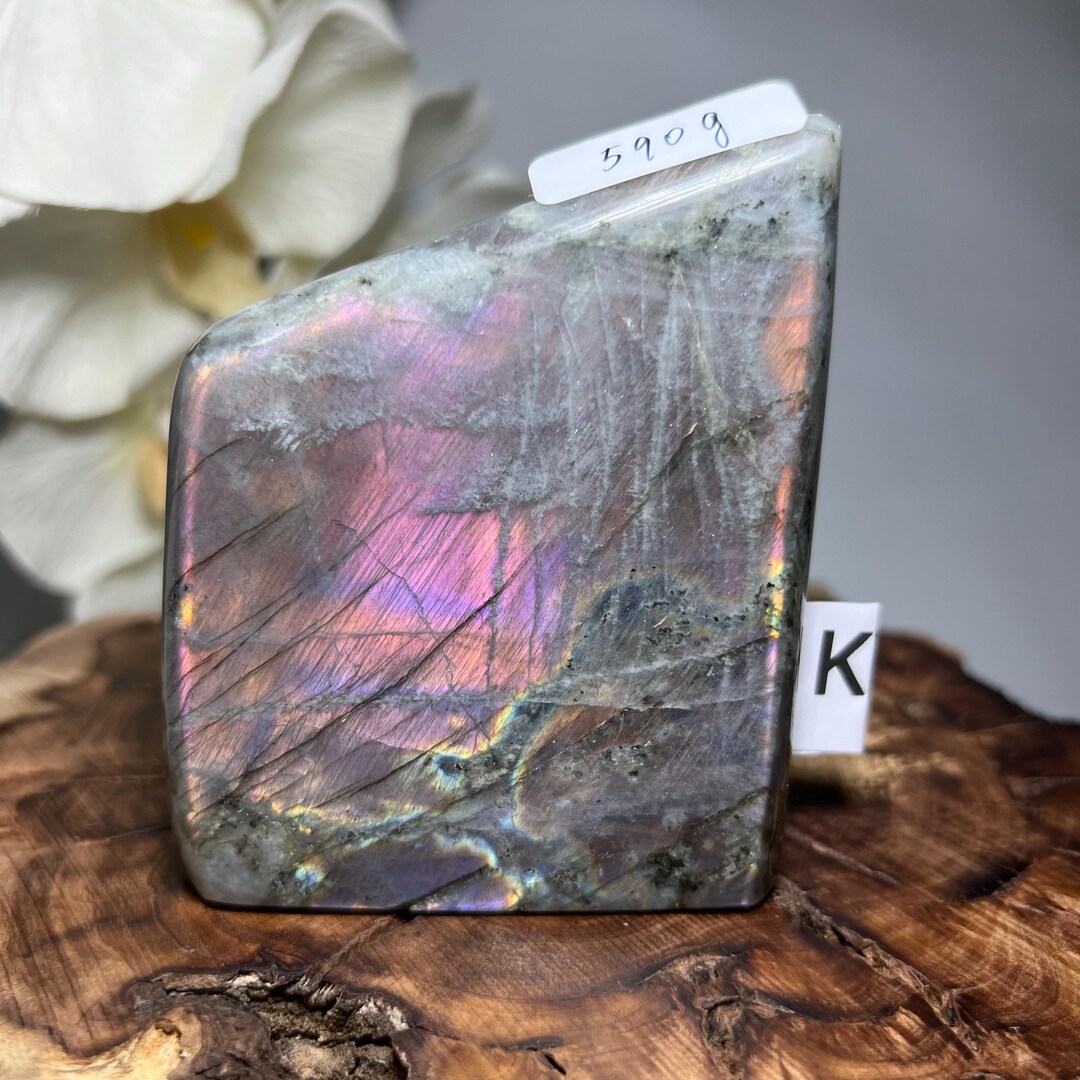 Pink Rainbow Flash Labradorite Free Form – Magical Iridescent Statement ...