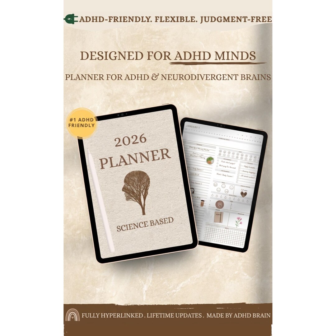 2026 ADHD Digital Planner, Neurodivergent-friendly Daily, Weekly ...