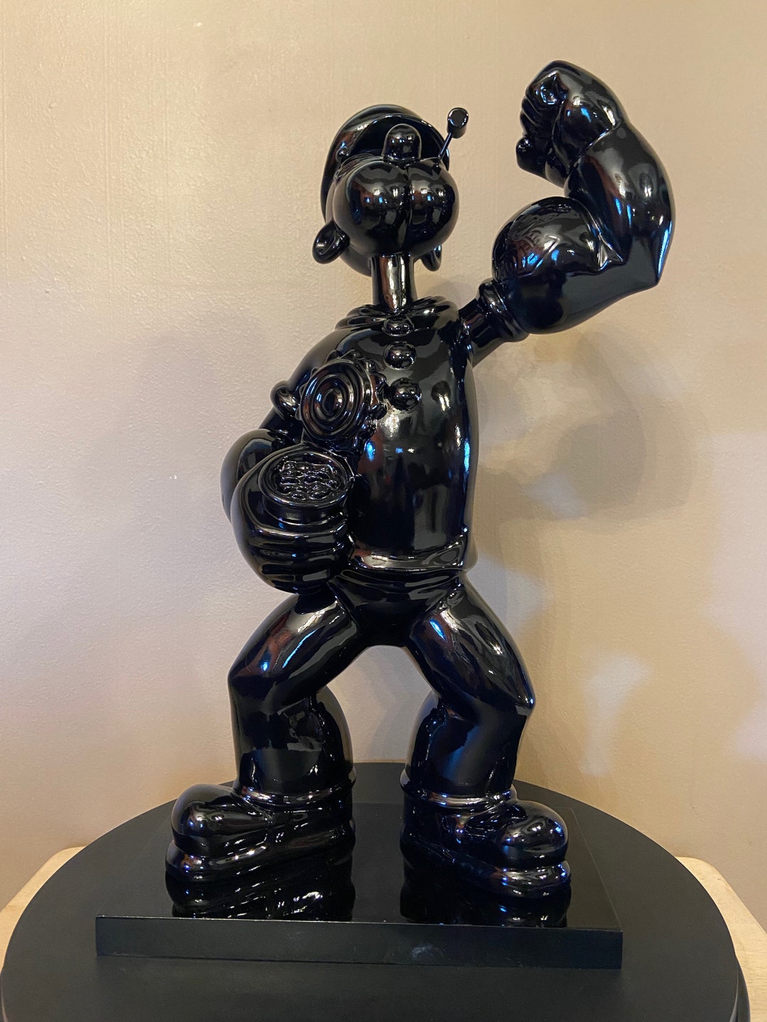 Popeye Fiberglass Sculpture 17" Inch in Black Candy Chrome Pop Art - Etsy