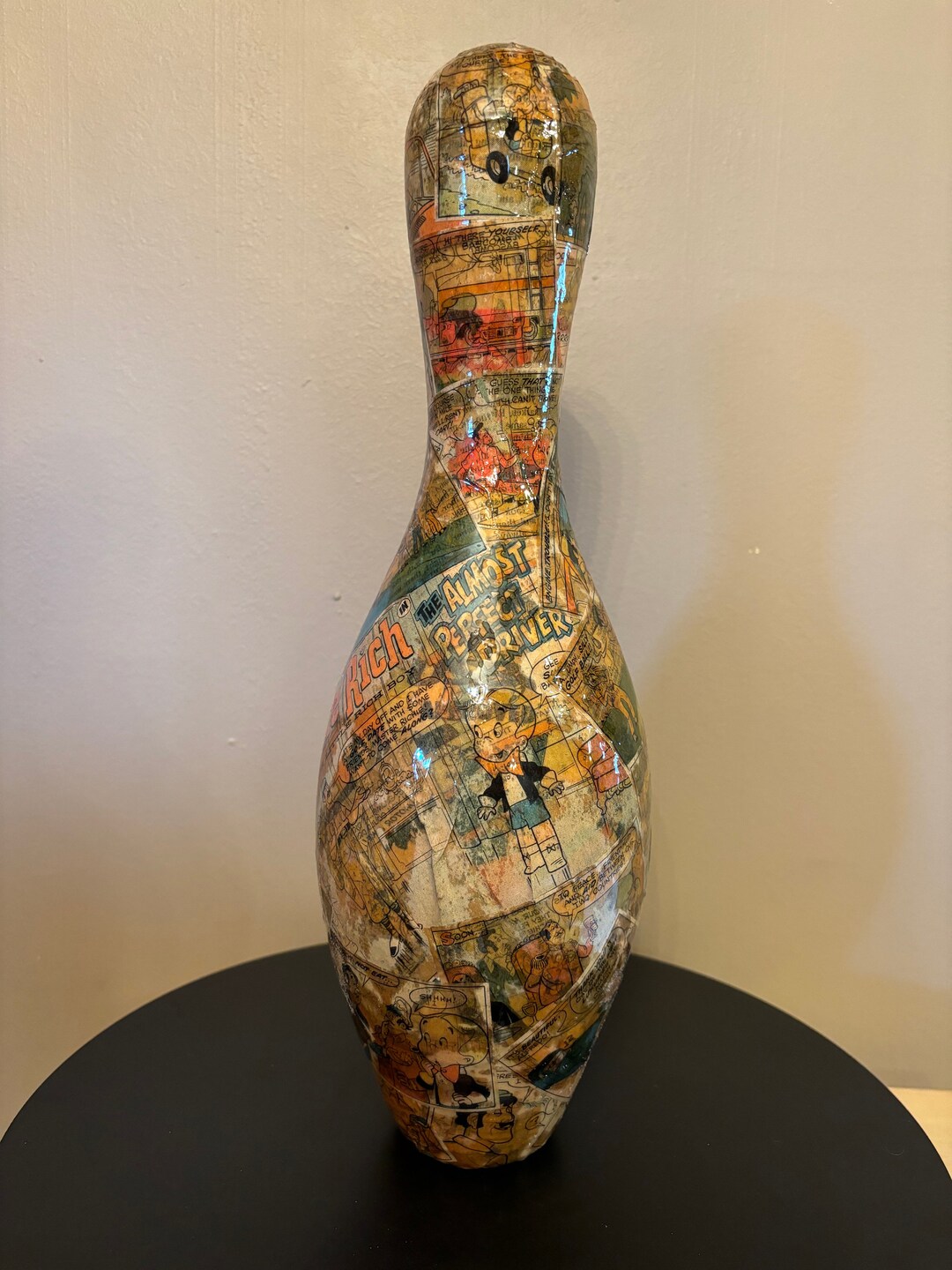 Richie Rich, the Almost Perfect Driver Pop Art 15” Inch Bowling Pin ...