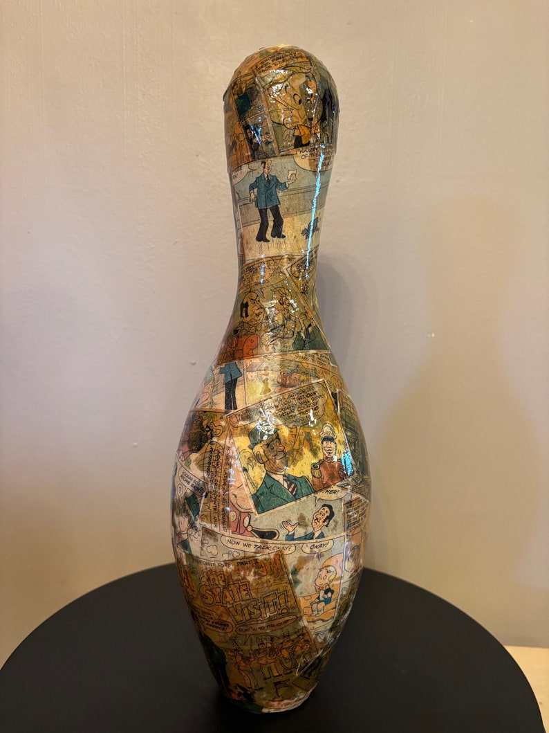 Richie Rich Comic Bowling Pin, Decoupage Pop Art Decor - Etsy