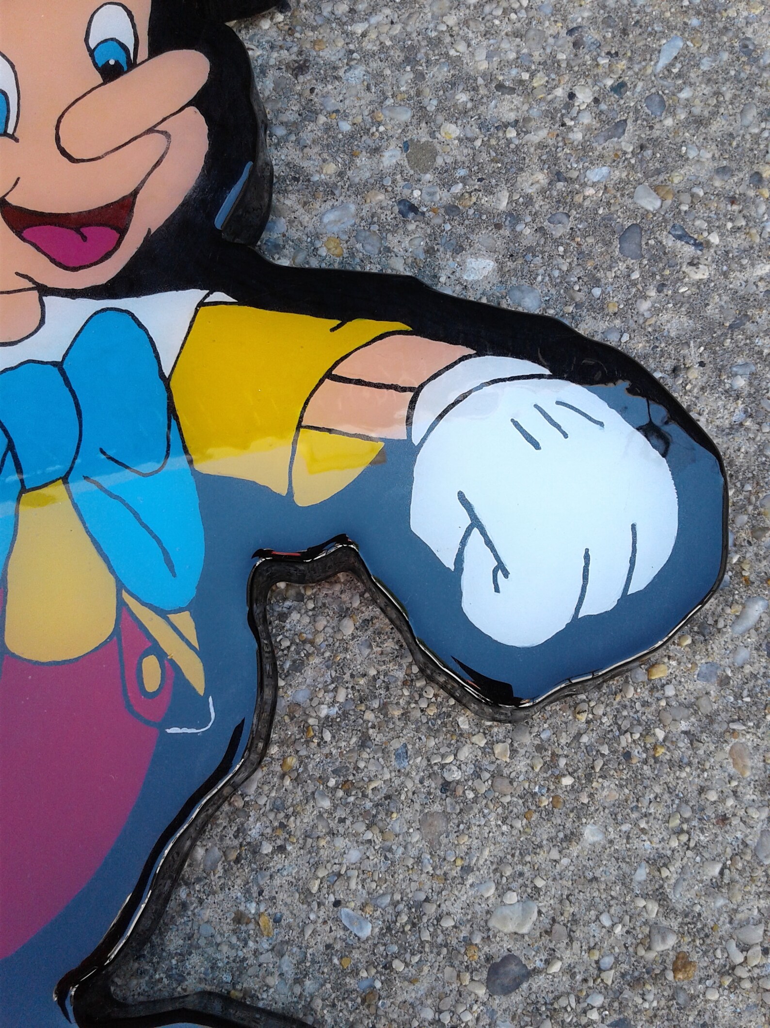 Pinocchio Wood Cutout Wall Art Sculpture With Resin - Etsy