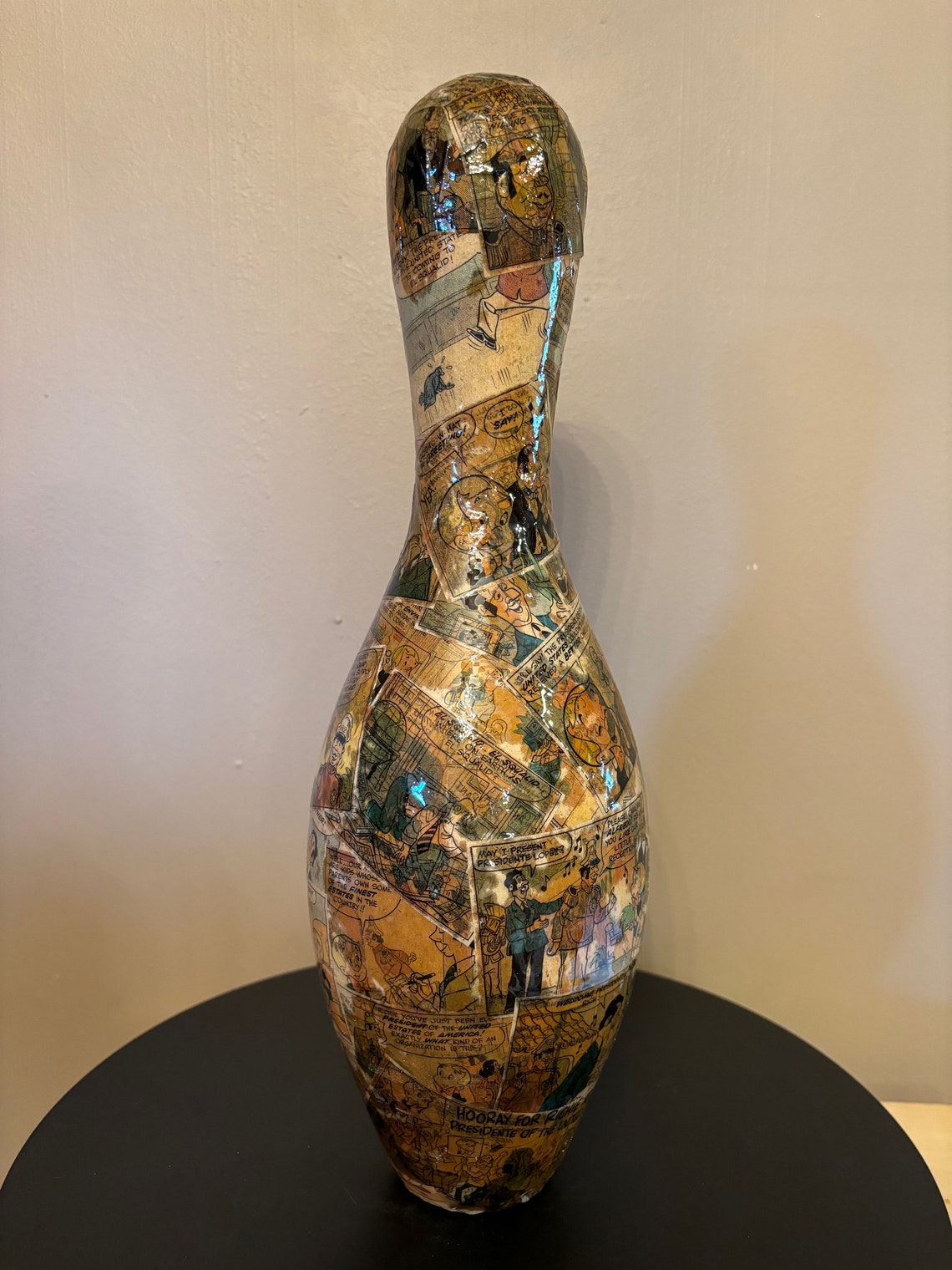Richie Rich Comic Bowling Pin, Decoupage Pop Art Decor - Etsy