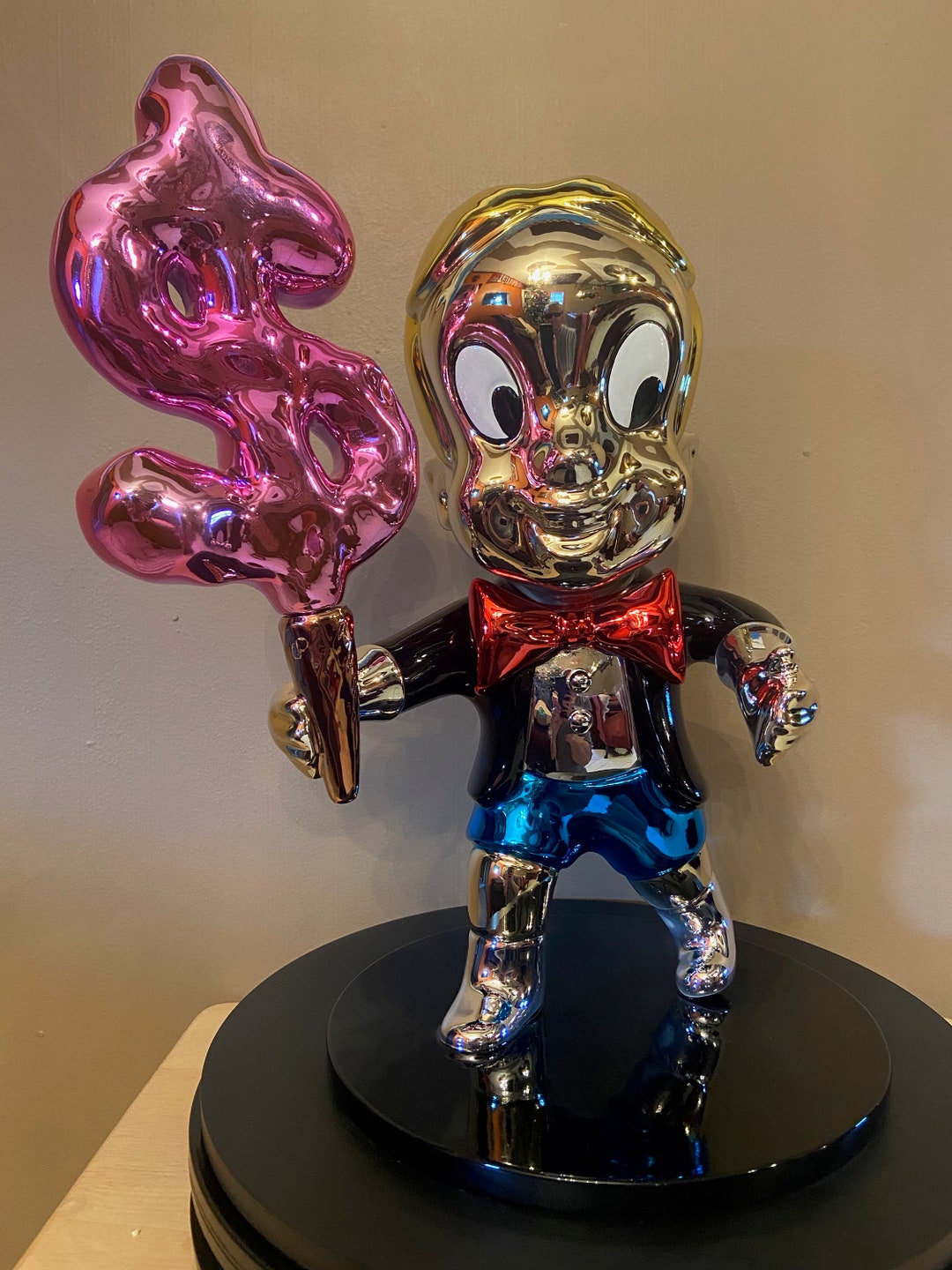 Richie Rich Fiberglass Sculpture – Pink Ice Cream Cone, Electroplated ...