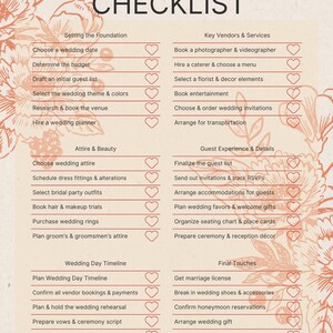 Minimalist Wedding Checklist | Printable Wedding Planner PDF | Bride To ...