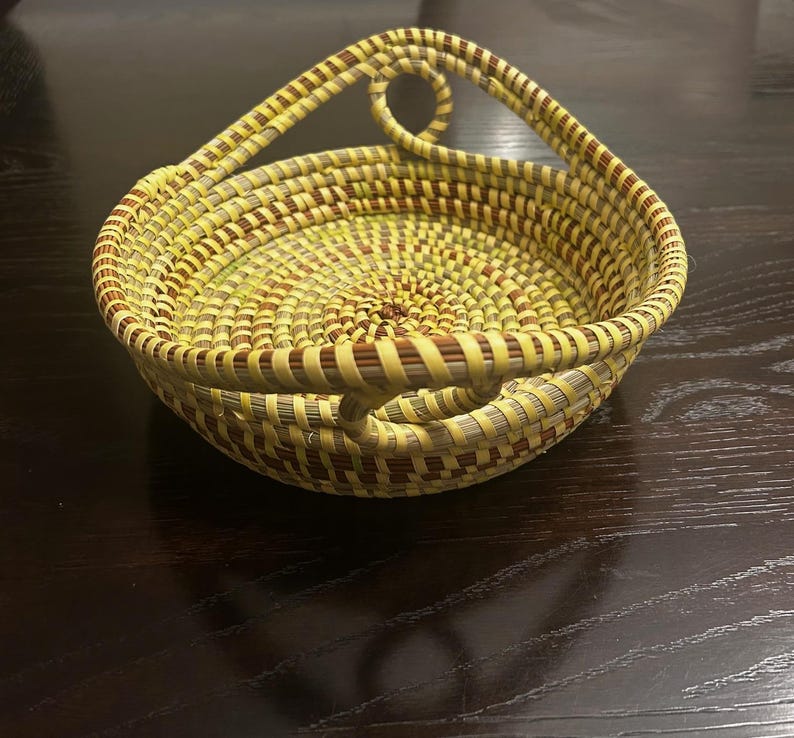 Loop Handle Sweetgrass Bread Basket - Etsy