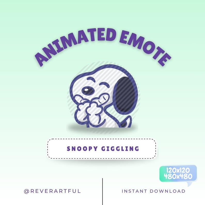 Snoọpy Giggling Laughing Animated Emote for Twitch, Discord, Youtube - Etsy