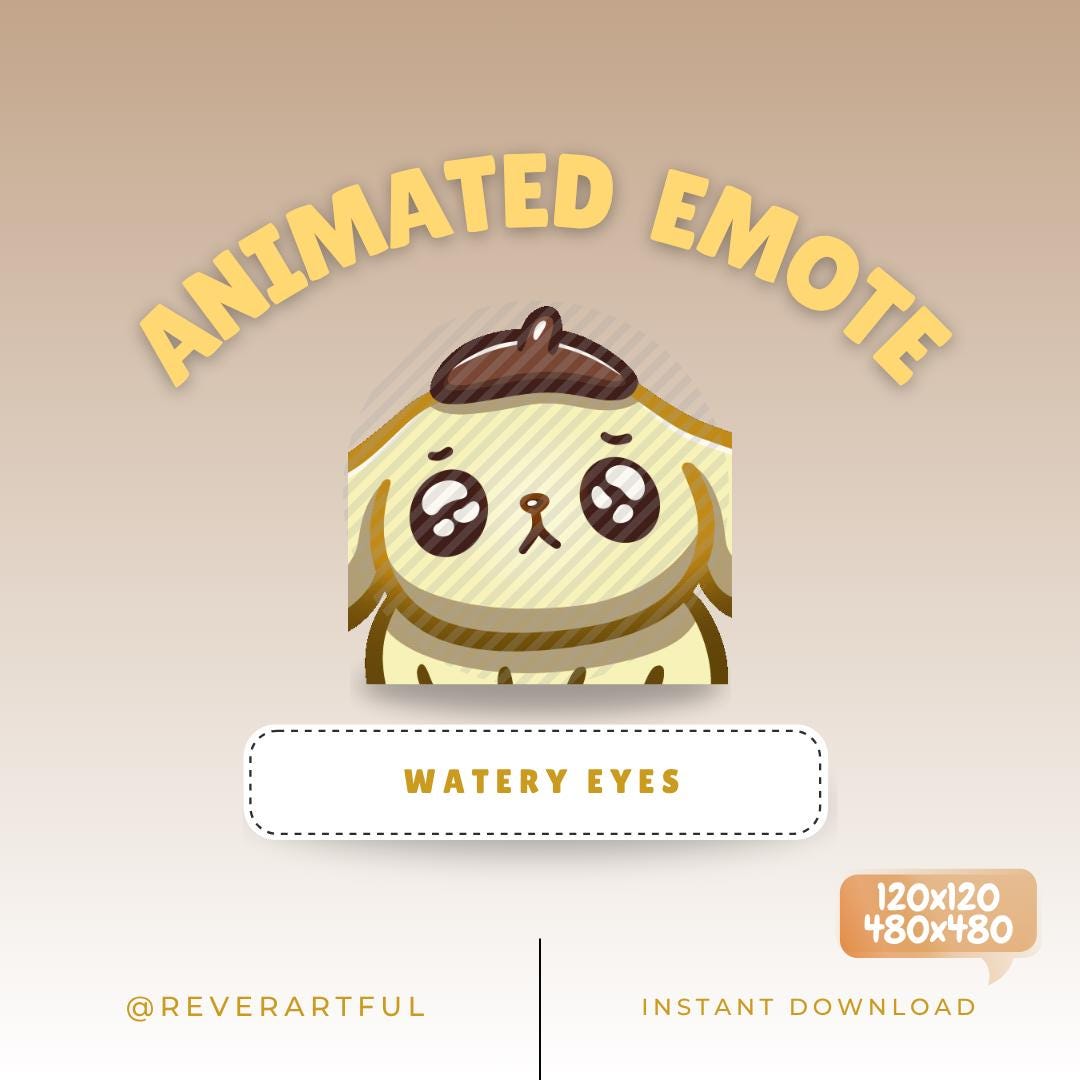 P0M Watery Eyes Animated Emote for Twitch, Discord, Youtube Digital ...