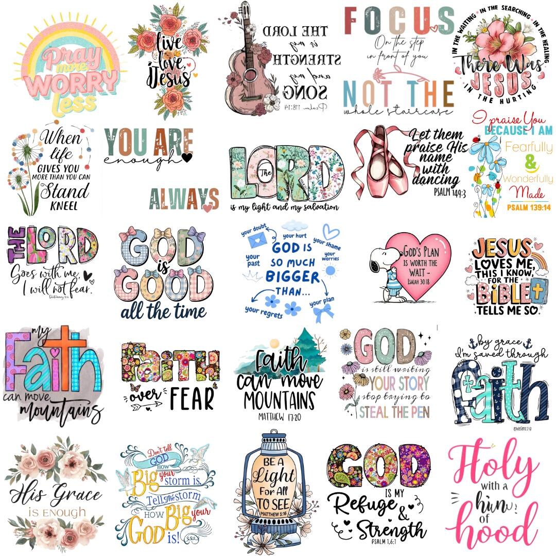 Boho Christian PNG Bundle, Bible Verse, Faith (digital Download) - Etsy