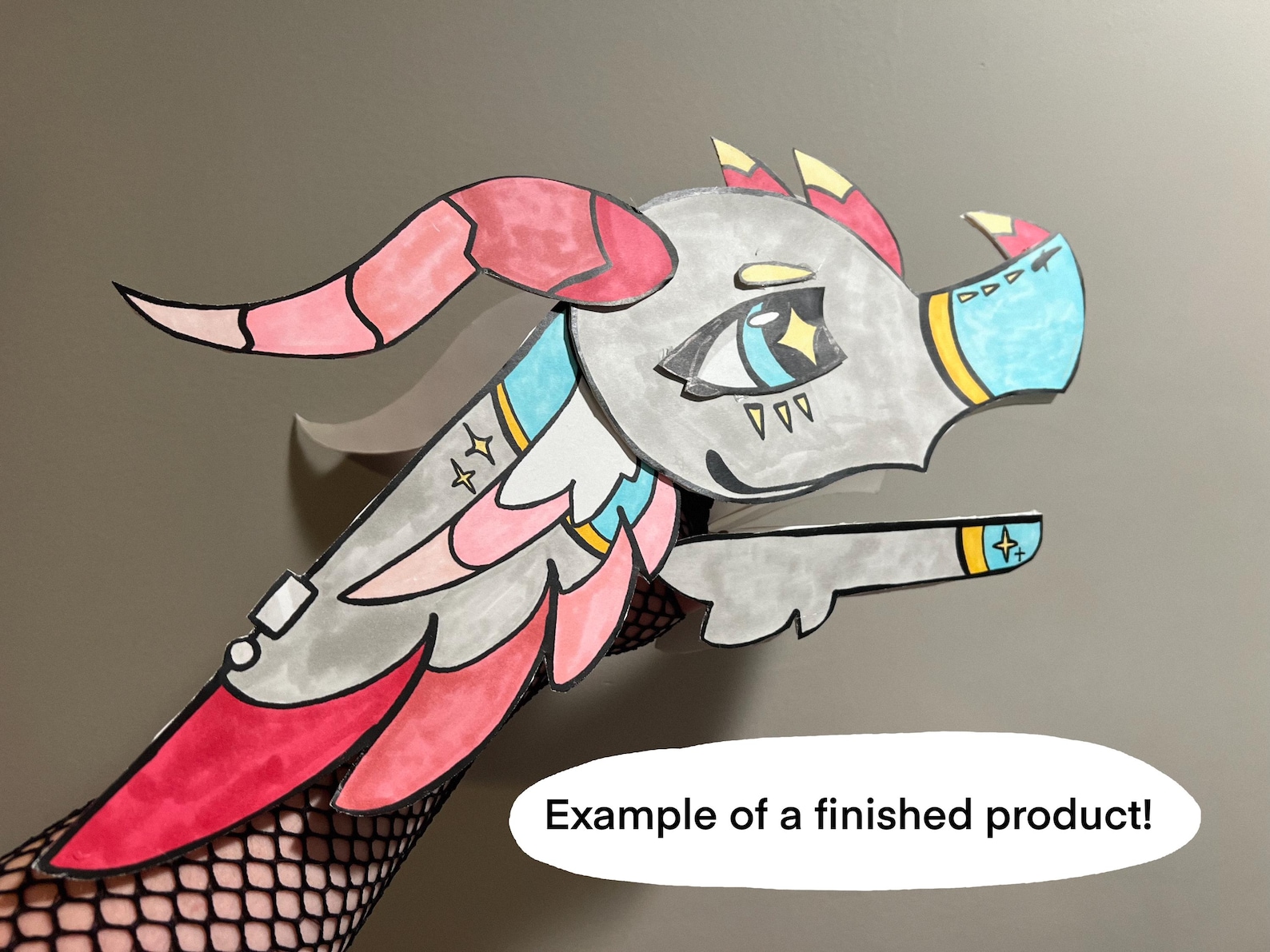 Emissary's Printable Paper Dragon Puppet Pattern Craft Kit - Etsy