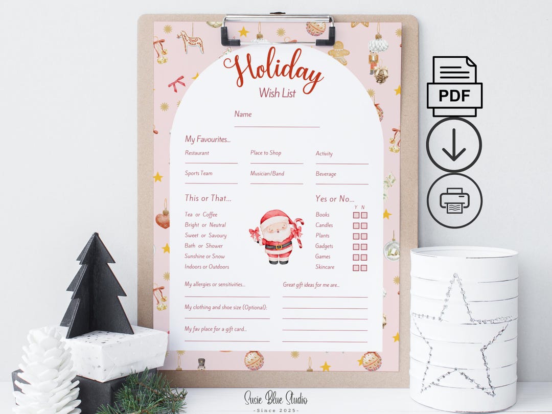 Employee Favorites List | Holiday Wish List | Secret Santa ...