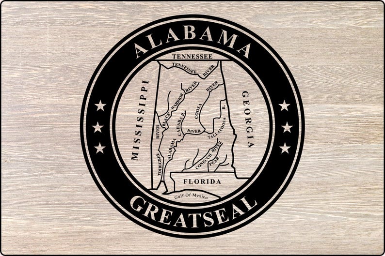 Seal of the State of Alabama SVG Bundle, Alabama Great Seal, Alabama ...