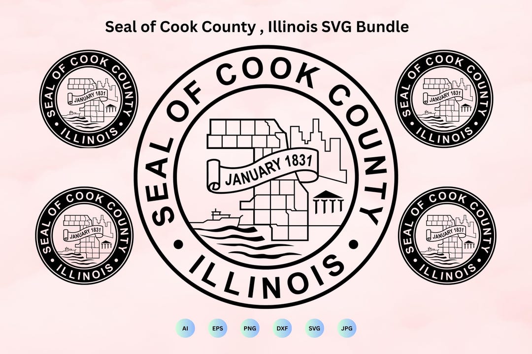 Seal of Cook County, Illinois SVG Bundle, Seal of Cook County Svg, Cook ...