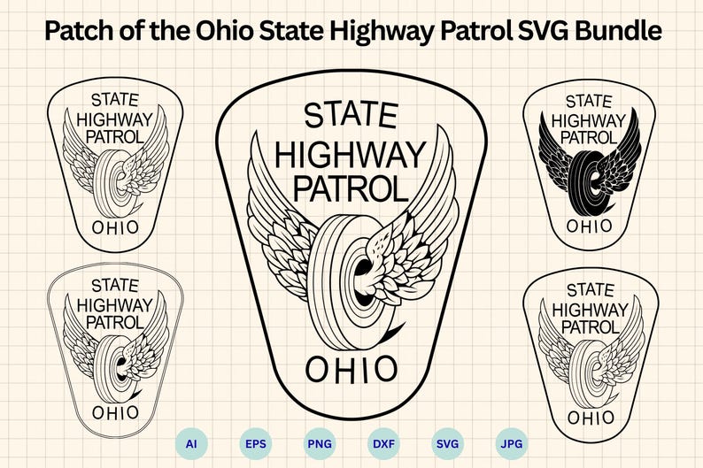 Patch of the Ohio State Highway Patrol SVG Bundle, Ohio State Highway ...