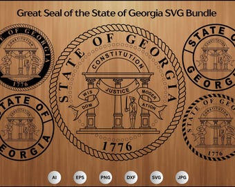 Great Seal of the State of Georgia SVG Bundle, Seal of Georgia Svg ...