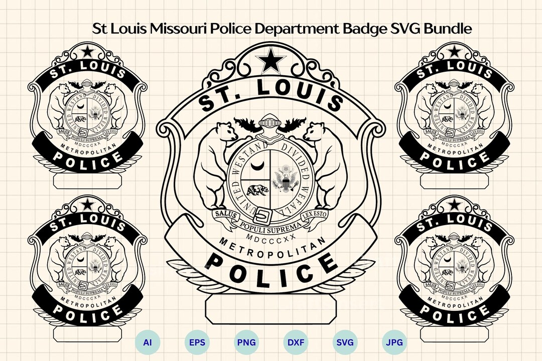 St Louis Missouri Police Department Badge SVG Bundle, SLMPD Officer ...