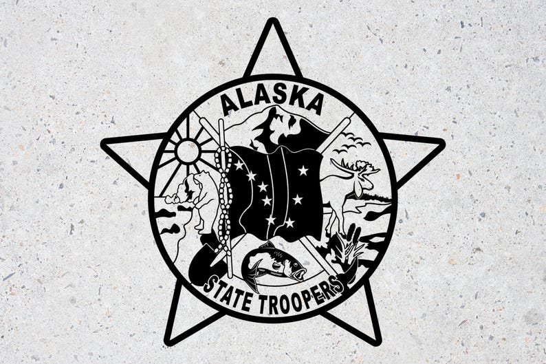Patch of the Alaska State Troopers SVG Bundle, Alaska State Troopers ...