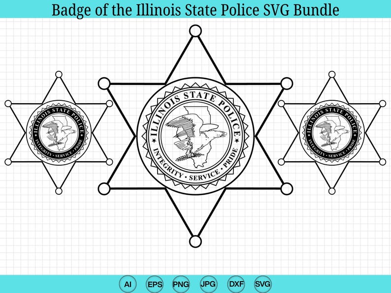 Badge of the Illinois State Police SVG Bundle, Illinois State Police ...