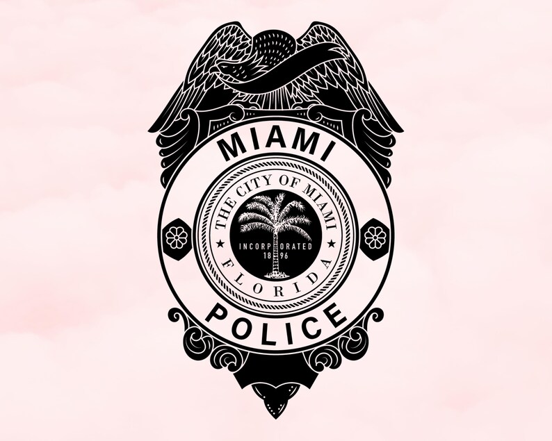 Badge of the Miami Police Department Svg Bundle, Badge of an MPD ...