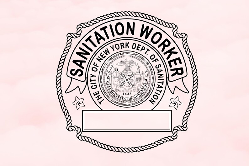 DSNY Sanitation Worker Badge Svg Bundle, NYC Sanitation Worker Emblem ...