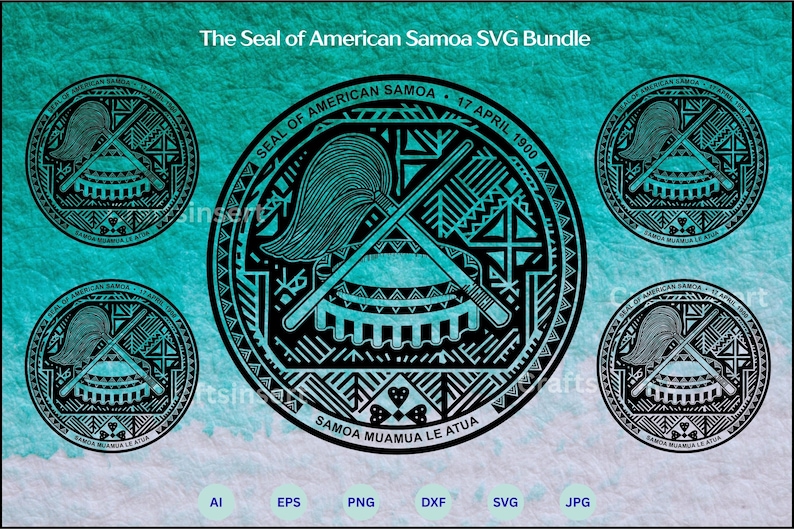 The Seal of American Samoa SVG Bundle, American Samoa Vector, American ...
